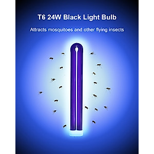 Dichroma 24W B24B Black Light Replacement Bulb Compatible with Stinger Model BK300 BK310 BK500 BK510 BK600, 10.2 Inch Bug Zapper Light Bulb with 4-Pin Base, 2 Pack