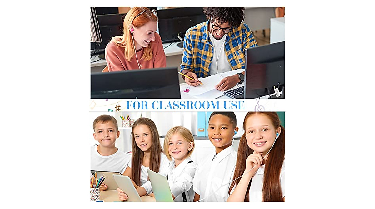 Konohan 60 Packs Kids Earbuds - Vibrant Classroom Headphones