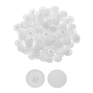 100 Pcs Screw Cap Covers Assortment Kit, Plastic Self-Tapping Caps Hole Covers for Phillips Screws Head, Cabinet, Decoration Tapping(11MM,White)