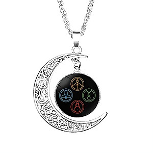 MC The Owl House Magic Glyphs Moon Necklace Dome Girls Chain Lady Pendant Lovers Jewelry Stainless Steel Charm Boy Women Gifts