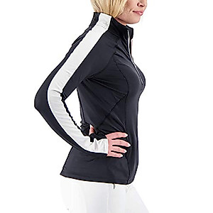 Obermeyer Womens Discover 1/4 Zip Top, Black, Large