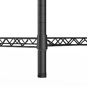 SINGAYE 4 Shelves Adjustable Shelf Heavy Duty Shelf 1400LBS Wire Storage Shelving Metal Organizer Wire Rack,Black (48W x 18D x 59H)