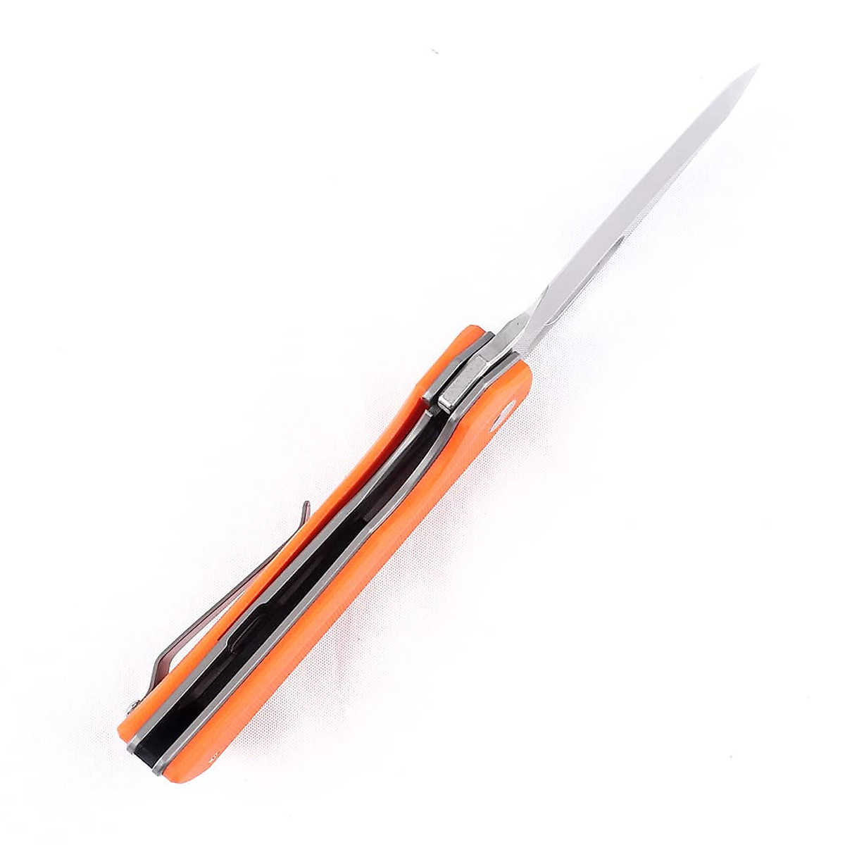 JEABROTHER sharp folding pocket knife, 14C28N blade, G10 handle, lined lock, steel clip, EDC overturning utility knife, used for hunting, camping, hiking and fishing