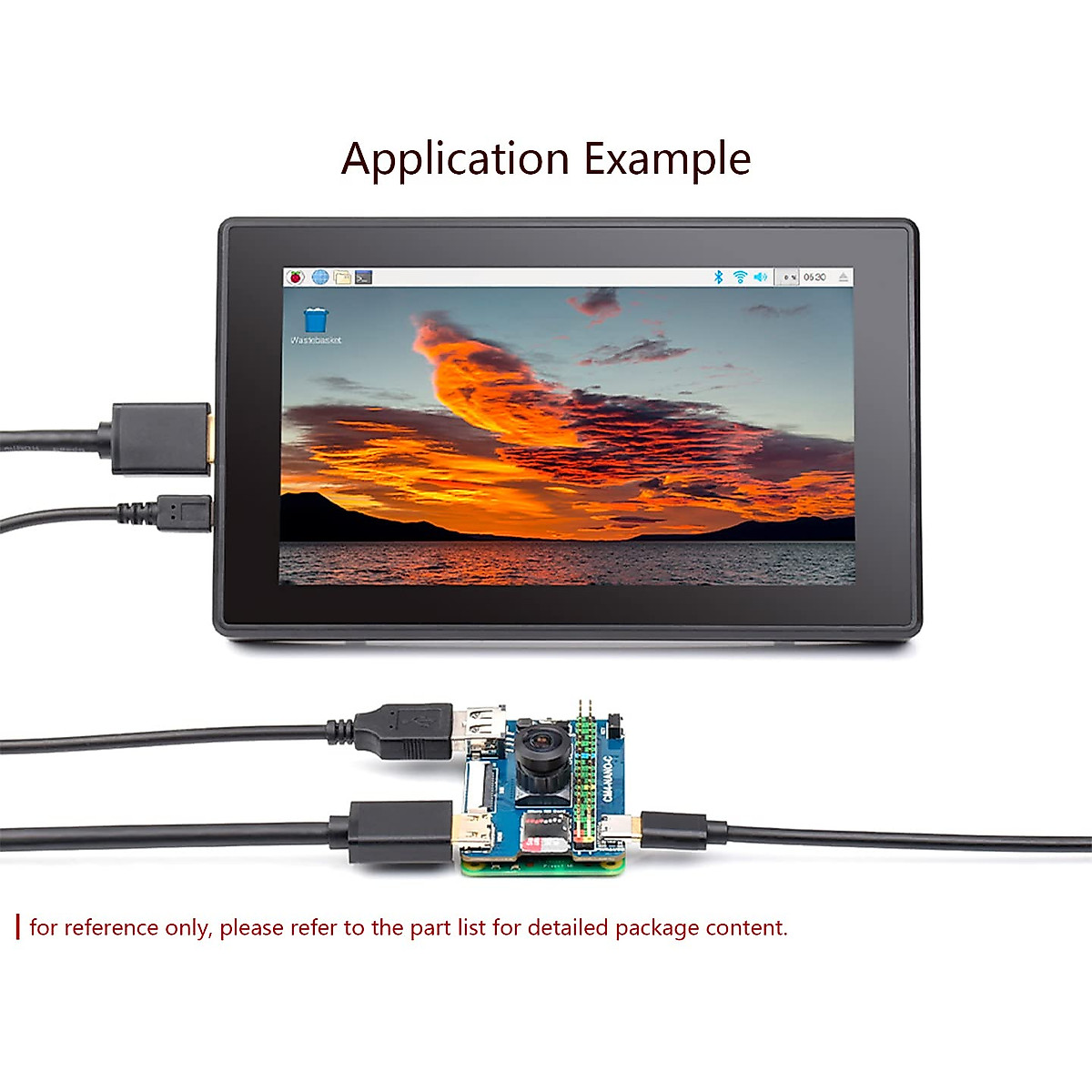 Nano Base Board (C) for Compute Module 4, Same Size as CM4, with Multiple Peripheral Interfaces Onboard 8MP Camera Module with 160°FOV