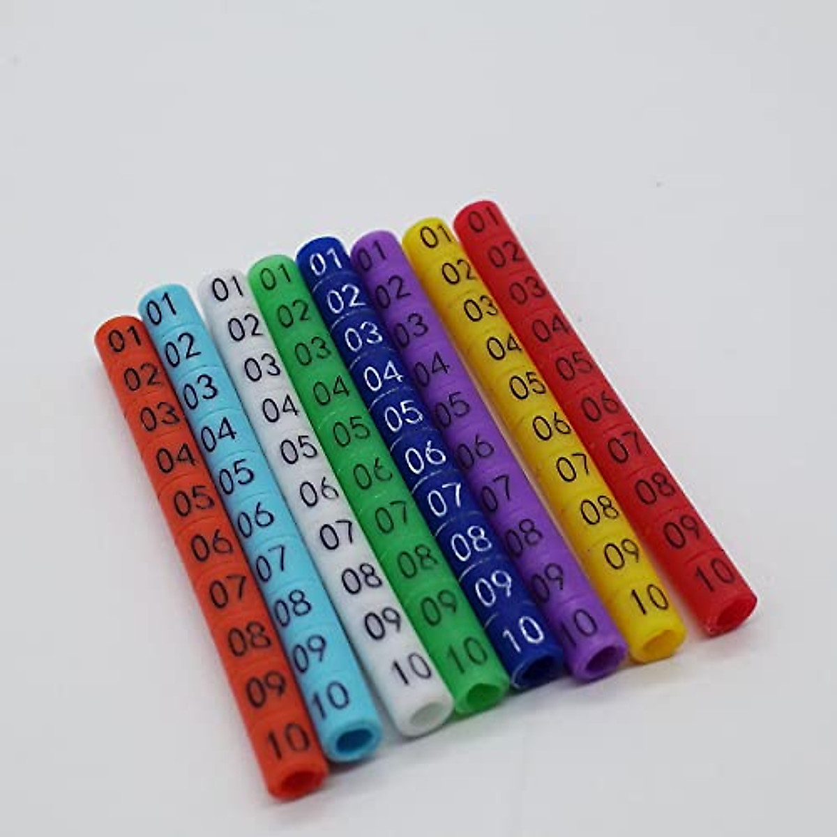 FOIBURELY 80 pcs Numbered Bird Ring Leg Bands for Gouldian Zebra Finch Canary Society Bird Foot Ring with 1 Installer(Diameter 3mm)