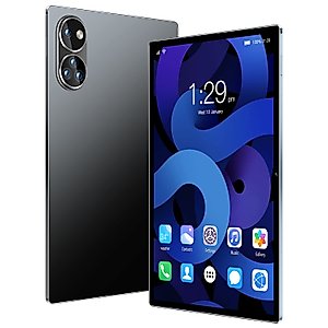10.1 inch P10 Tablet, 4+32G Full Screen Tablets with Dual SIM Card Slots, Android 8, 1280x800 HD, WiFi, Bluetooth, GPS, 2MP/5MP Camera (Black)