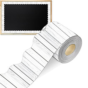 White Wood Border Trim, Roll 66ft Bulletin Board Borders, Poster Board Decorating Supplies, Decoration Strips for Bulletin Board Trim, Teacher Student use for Classroom Decor…