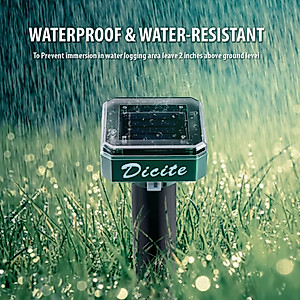 Solar Mole Repellent, 10 Pack Ultrasonic Mole Repellent Solar Powered, Waterproof Vole Gopher Repellent for Garden & Yard (Green)