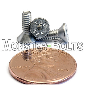 MonsterBolts - #4-40 x 3/8" Flat Head Socket Cap Screws, ASME B18.3, Stainless Steel, 10 Pack