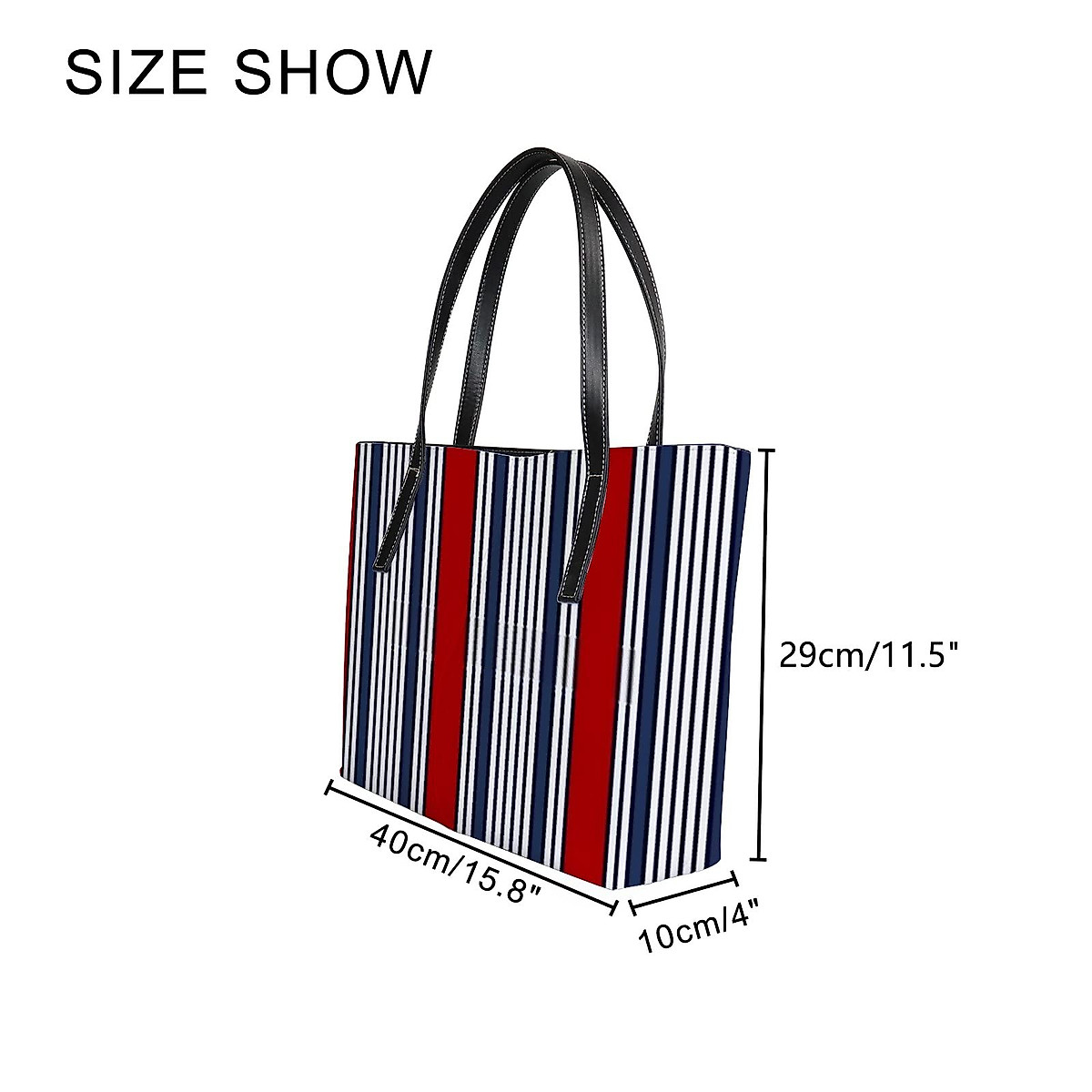 Fashion Tote Handbags Women's Soft Tote Shoulder Bag for Women Work Shopping Top Handle Satchel Bags, 15.8×4×15.4 inches,Retro Stripe