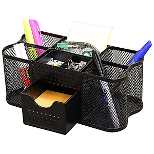 DecoBros Desk Supplies Organizer Caddy, Black