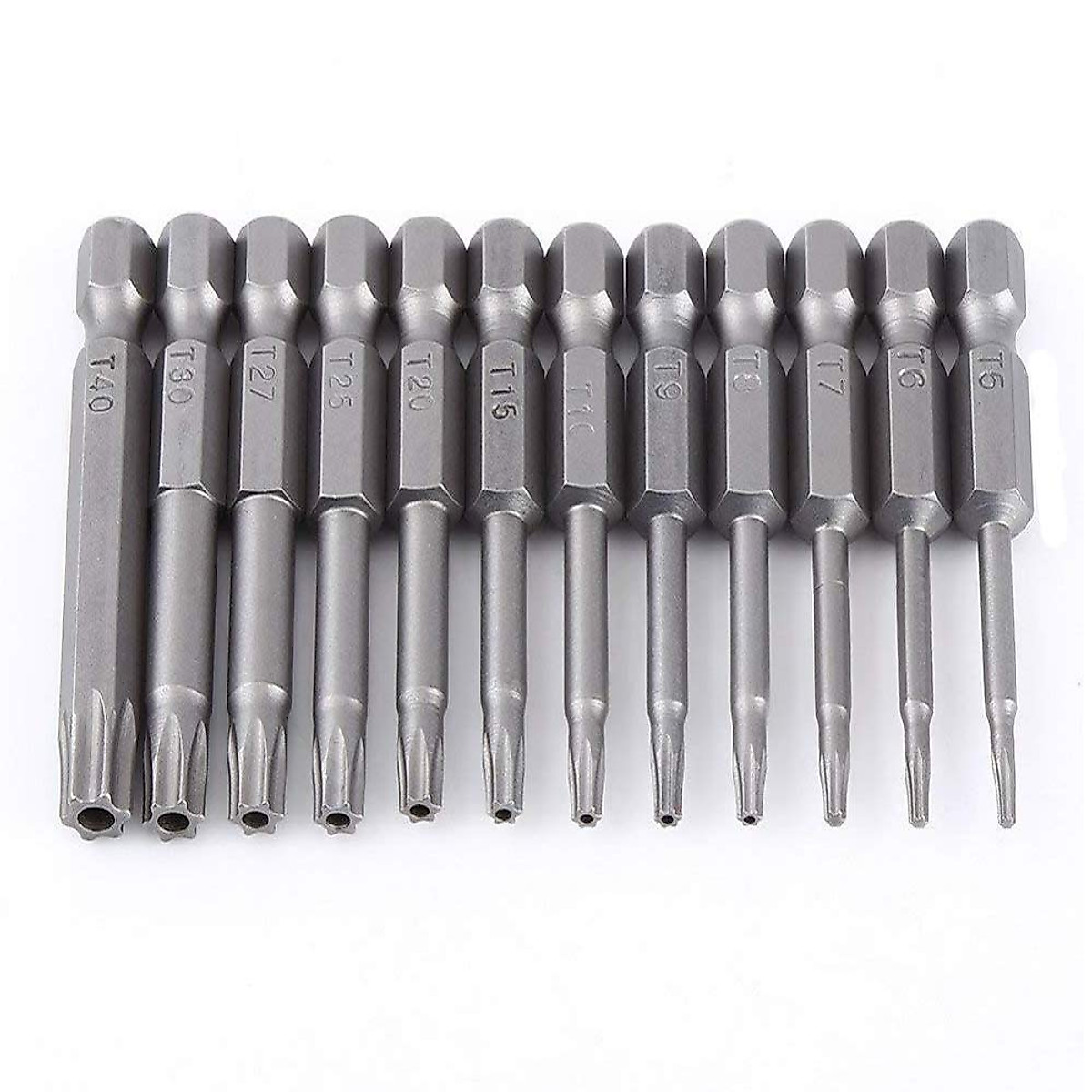 Impact Driver Allen Bits + Torx Bits Set Quick Change 1/4" Hex Shank Hex Head Torks Allen Wrench Quick Release Hex Key Power Drill Drive Star Bits 2 Inch Long Quick Connect Impact Ready - 20pc Set