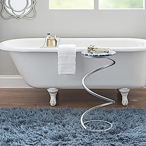 Powell Silver Blue Agate Top Nora Spiral Drink Table