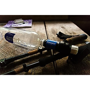 Sawyer Products SP129 Squeeze Water Filtration System w/ Two 32-Oz Squeeze Pouches, Straw, and Hydration Pack Adapter
