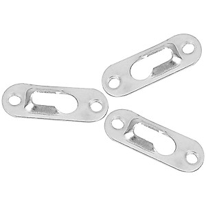 40 Pcs Durable 1.5mm Thick Tone Metal Keyhole Hanger Fasteners Unique Protruding Design for Picture Frames Hang Wall Indoor Silver