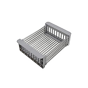 Expandable Colander Dish Drying Rack Over the Sink Drain Rack for Kitchen Sink Strainer Basket Rinse Drain Dry Vegetable Fruit Dishes Kitchen Rack