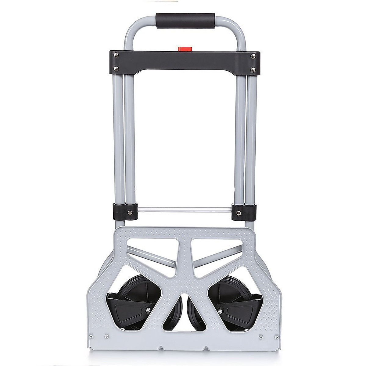 220lbs Portable Heavy Duty Folding Hand Truck Luggage Cart Dolly with 2 Wheels-Black for Travel, Shopping Or Industrial