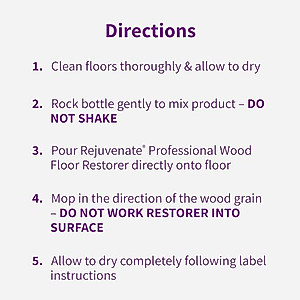 Rejuvenate Professional Wood Floor Restorer and Polish with Durable Finish Easy Mop On Application Satin Finish 32oz