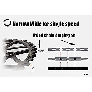 catazer Bike Chain Wheel 50/52/54/56/58T 130 BCD 9 10 11 Speed Hollow CNC Alloy Single Disc Chainwheel for Road Bike MTB Bike (56T)