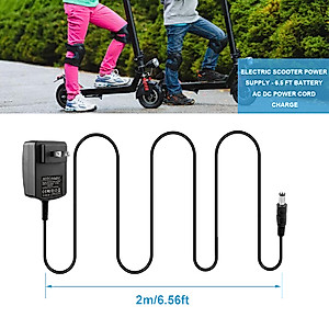 12V 1A Power Adapter for Razor Power Core 90, E90 E95 95 Charger, ePunk, XLR8R, Electric Scream Machine, Kids Ride On Toys, Electric Scooter Power Supply - 6.5 FT Battery AC DC Power Cord Charge