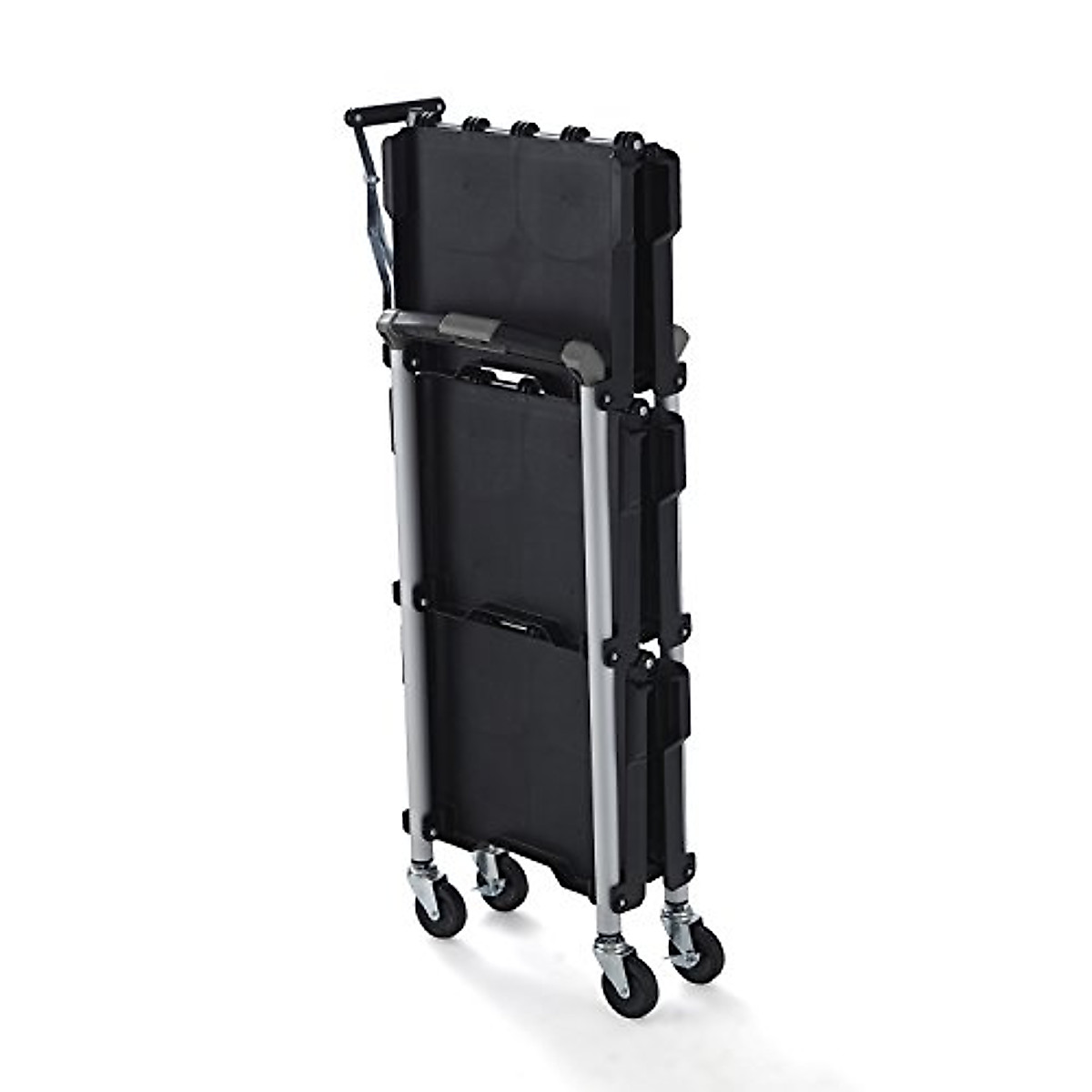 Olympia Tools 85-188 Pack-N-Roll Folding Collapsible Service Cart, Black, 50 Lb. Load Capacity per Shelf