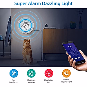Z-Wave Plus Siren Alarm with Strobe alerts, NEO Smart Siren, Support USB Charge and with Back up Battery Works with SmartThings, Blue