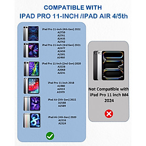 2 PACK Paper Screen Protector for iPad Air 5th/4th Generation, iPad Pro 11 inch (2022/2021/2020/2018), Matte PET Film for iPad Air 5/4(10.9"), Write and Draw Like on Paper, Anti-Glare Screen Protector