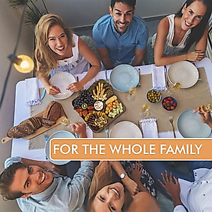 CG Home Heat-Treated Wooden Beech Large Cheese Board, Large Charcuterie Board Platter Unique Housewarming & Bridal Shower Gift Serving Solid Tray Sturdy & Durable