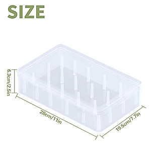 QZONELIFE 2pcs Spools Thread Holder Organizer Sewing Threads Box Bobbins Holder Storage Case Clear Sewing Storage Box Thread Organizer for 24 Spools Home Quilting and Sewing Threads