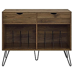 Novogratz Concord Turntable Stand, Double, Walnut