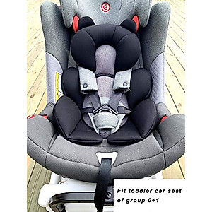 G Ganen Baby Comfort Support Cushion Stroller and Seat Comfort Cushion Insert Liner (Black Bear)