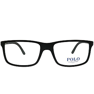 POLO RALPH LAUREN PH 2126 5505 Matte Black Plastic Rectangle Eyeglasses 55mm