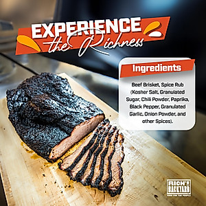 Roots Renowned 18 Hour Smoked Brisket 8-10 lbs- Fully Cooked – Master Chef Prepared & Blast-Chilled – Perfect for Festive Dinners, Gifts