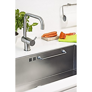 Reenbergs Magnetic Dish Cloth Rail Inside Sink Danish Design Made in Denmark (Regular Magnets for S/S Sink, Stainless Steel)