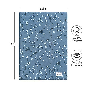 Burp Cloths for Baby Boys - 6 Pack Baby Burp Cloths -100% Cotton Double Layers of Extra Absorbent Burping Cloths Set - Spit Up Burp Rags