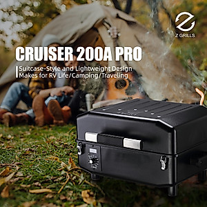 Z GRILLS Portable Pellet Smoker, Small Mini Grill for BBQ, Camping, Tailgating, RV, CRUISER 200A