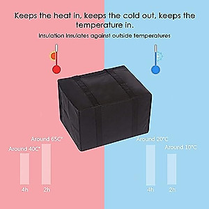 Lifenanny Large Insulated Reusable Grocery Bags, Foldable Cooler Bags with Reinforced Bottom & Handles for Hot or Cold Food Delivery (4 Pack)