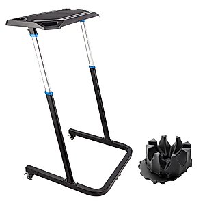 Portable Multi-Tasking Bike Trainer Fitness Desk – with 4-Tier Riser Block for Front Wheel with Anti-Skid Design