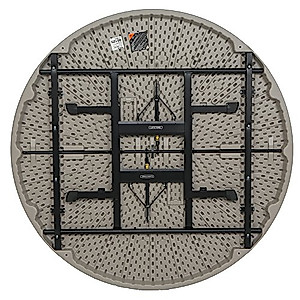 Lifetime Products 80125 Professional Round Folding Table, 5', Putty