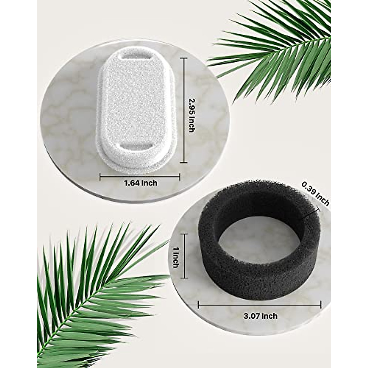 GIOTOHUN Cat Fountain Filters, 4 Pieces Filters + 4 Pieces Foam Filters for Cat Fountains, Filtering Hair (Sponge), Triple Filtering (Filter), Suitable for H1