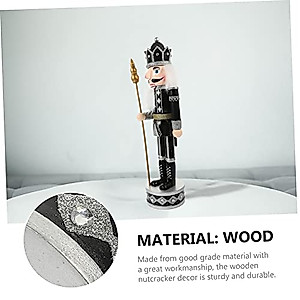 ABOOFAN 2pcs Nutcracker Soldier Patriotic Nutcracker Figurine Holiday Nutcrackers Christmas Traditional Nutcracker Christmas Toy Soldiers Mini Toy Clip Dining Table 38c Wood