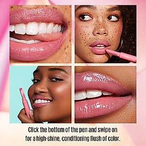 Kaja Lip Gloss - Heart Melter | High-shine, Glossy Finish, Playful Bubblegum Pink, Moisturize, 02 Sweet Talk, 0.04 Oz