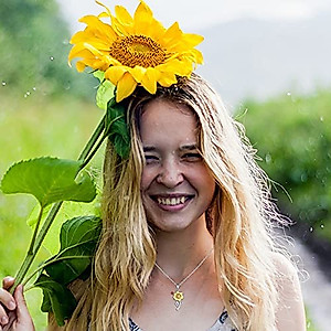 Tarsus Sunflower Gifts for Women, Sunflower Necklace Jewelry for Women Teenage Teen Gifts Ideas Stocking Stuffers for Teens Inspirational Gifts for Women Year Old