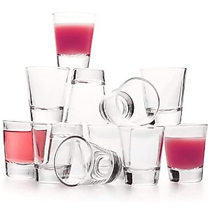 Gencywe 6 Pack Shot Glasses Set with Heavy Base, 1.6 oz Clear Shot Glasses Bulk, Small Whiskey Shot Glass for Vodka, Whiskey, Tequila, Espressos, Spirits & Liquors