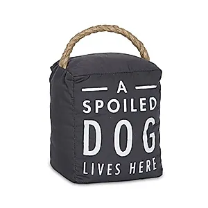 Pavilion Gift Company 72198 Spoiled Dog Door Stopper, 5 x 6, Black