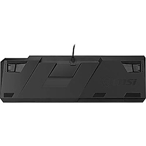 MSI Vigor GK50 Low Profile RGB Mechanical Gaming Keyboard, Kailh White Low Profile Switches, Brushed Aluminum Design, Ergonomic Keycap Design, RGB Mystic Light