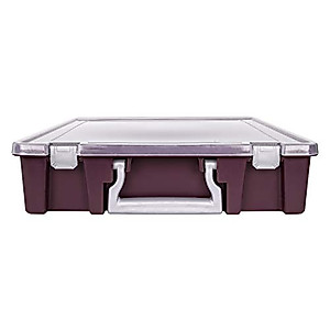 AB Designs 6955ABDP Super Satchel 1-Compartment Open Core, Stackable Home Storage Organization Container, Plum