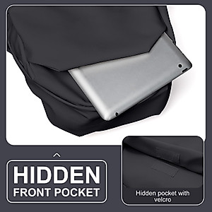 School Backpack Black Bookbag Waterproof College High School Bags For Boys Girls Lightweight Travel Rucksack Casual Daypack Laptop Backpacks For Men Women