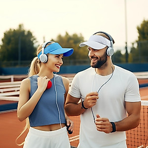 Unisex Sports Sun Visor Hats Open Top Bingo Run Visors Hat for Tennis Golf Travel Summer Beach Pool (Colorful Set, 10)