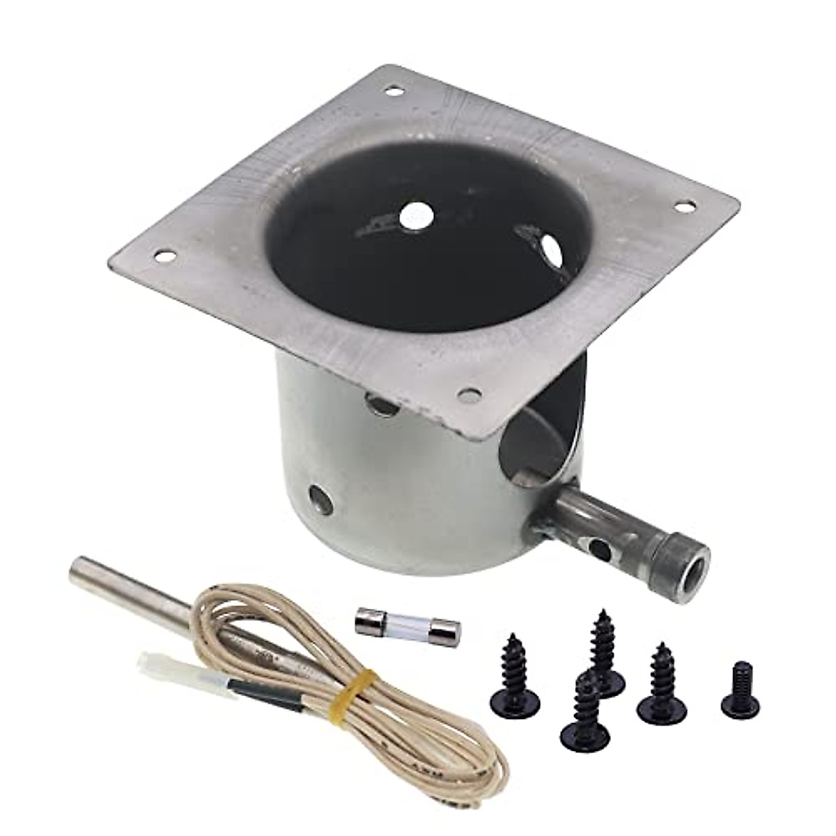 METER STAR Fire Burn Pot and Hot Rod Ignitor Kit Replacement Parts for Pit Boss Pellet Grill Burner with Screws and Fuse,Also Fit for Pellet Pro and Z Grills Wood Pellet Grill Smoker